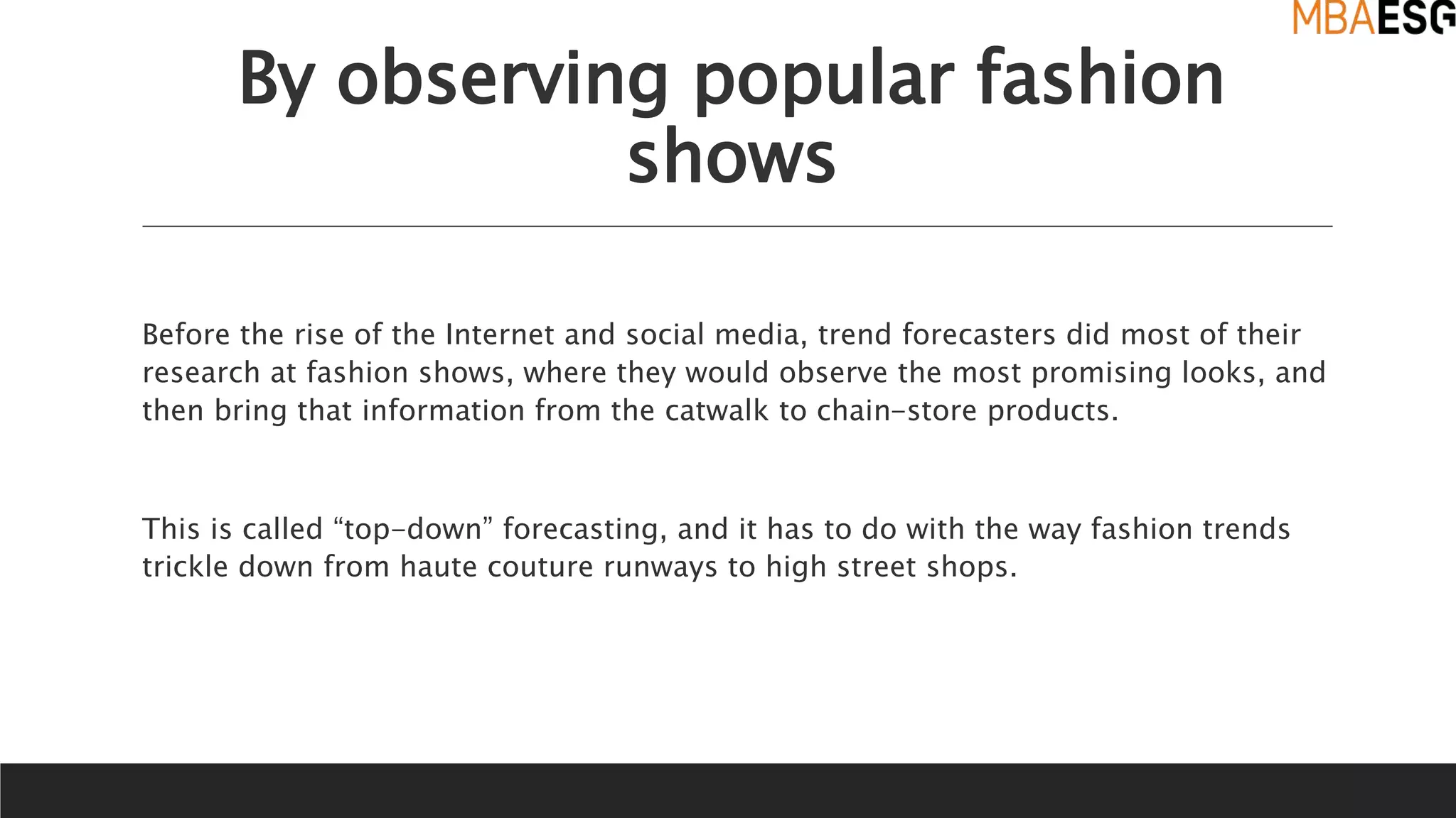 Fashion forecasting process | PPT