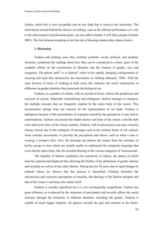 Fashion, gender and social identity | PDF