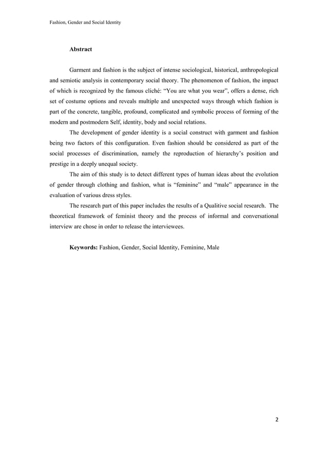 Fashion, gender and social identity | PDF | Women\'s Outerwear | Women ...