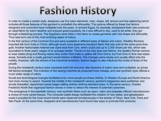 Fashion history | PPTX