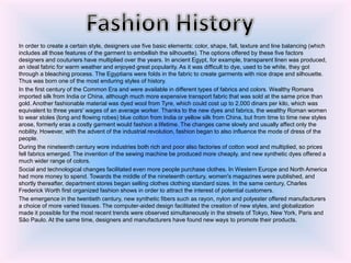 Fashion history | PPTX