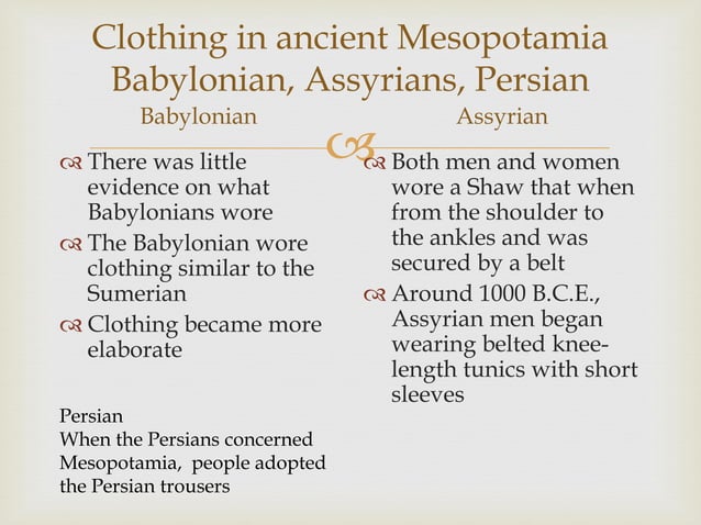Fashion in ancient civilizations | PPT