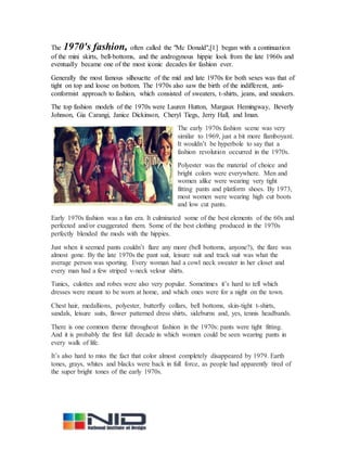 Fashion in the 60, 70 & 80 | DOCX