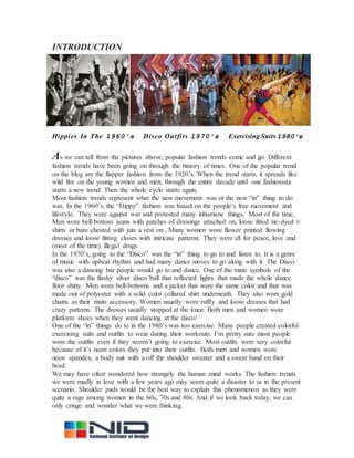 Fashion in the 60, 70 & 80 | PDF