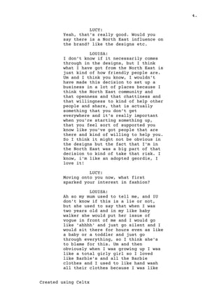 Fashion in the North East Script | PDF