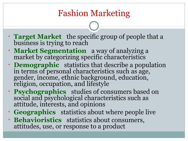 Fashion marketing | PPT