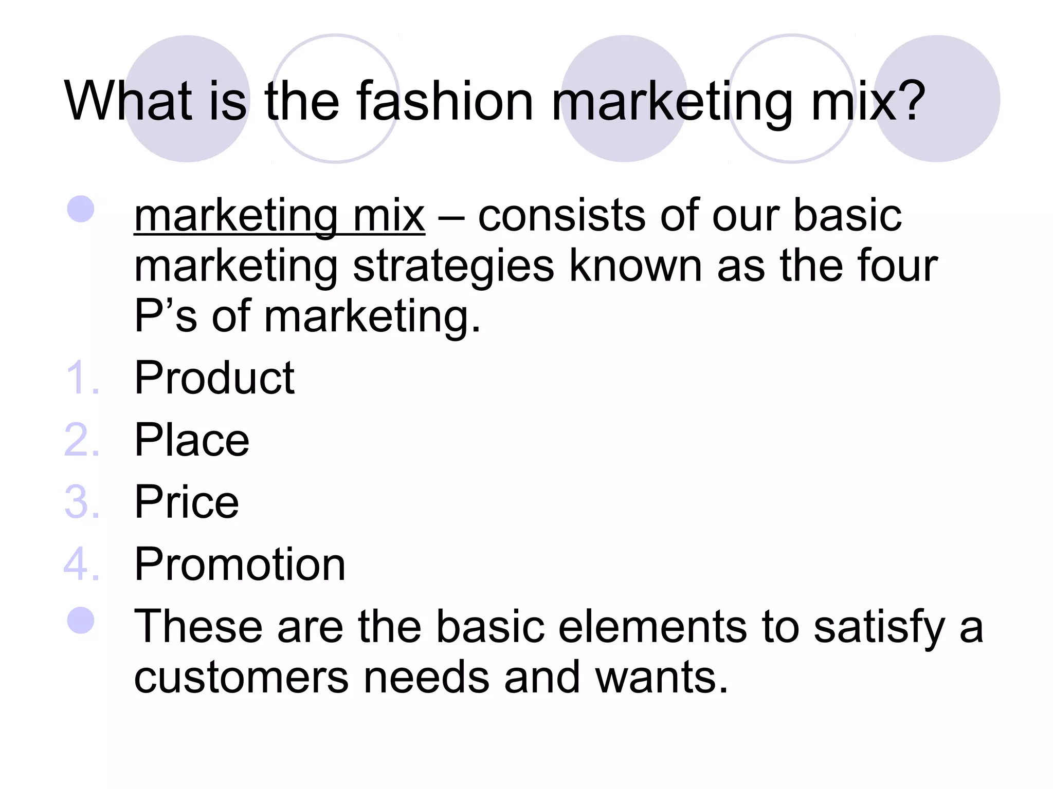 Fashion marketing basics | PPT