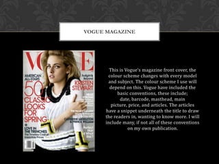Vogue Magazine Barcode With Price
