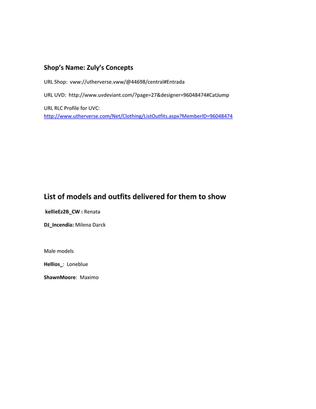 Fashion show zuly | PDF