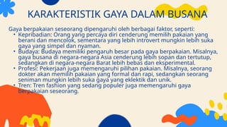 FASHION STORY sejarah busana dan busana berdasarkan jenis, sifat ...