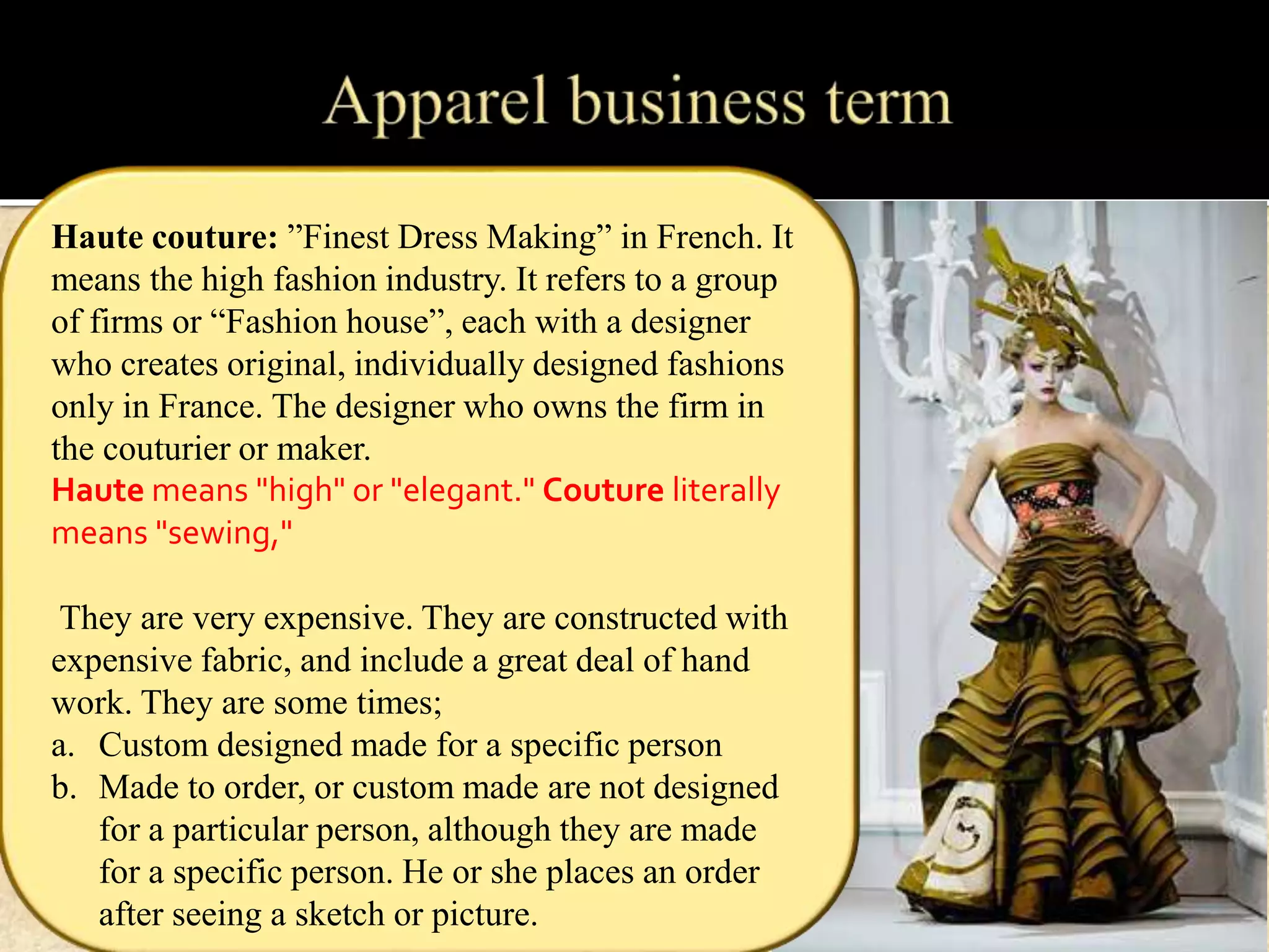 Fashion terminology | PPTX
