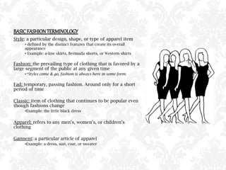 Fashion terminology (1) | PDF