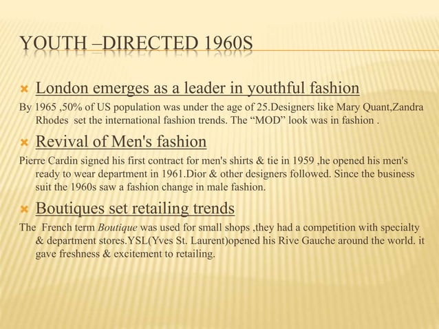 Fashion through years | PPT