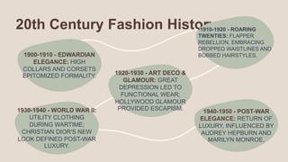 FASHION TREND IN 20TH CENTURY. for class 9pptx | PPTX