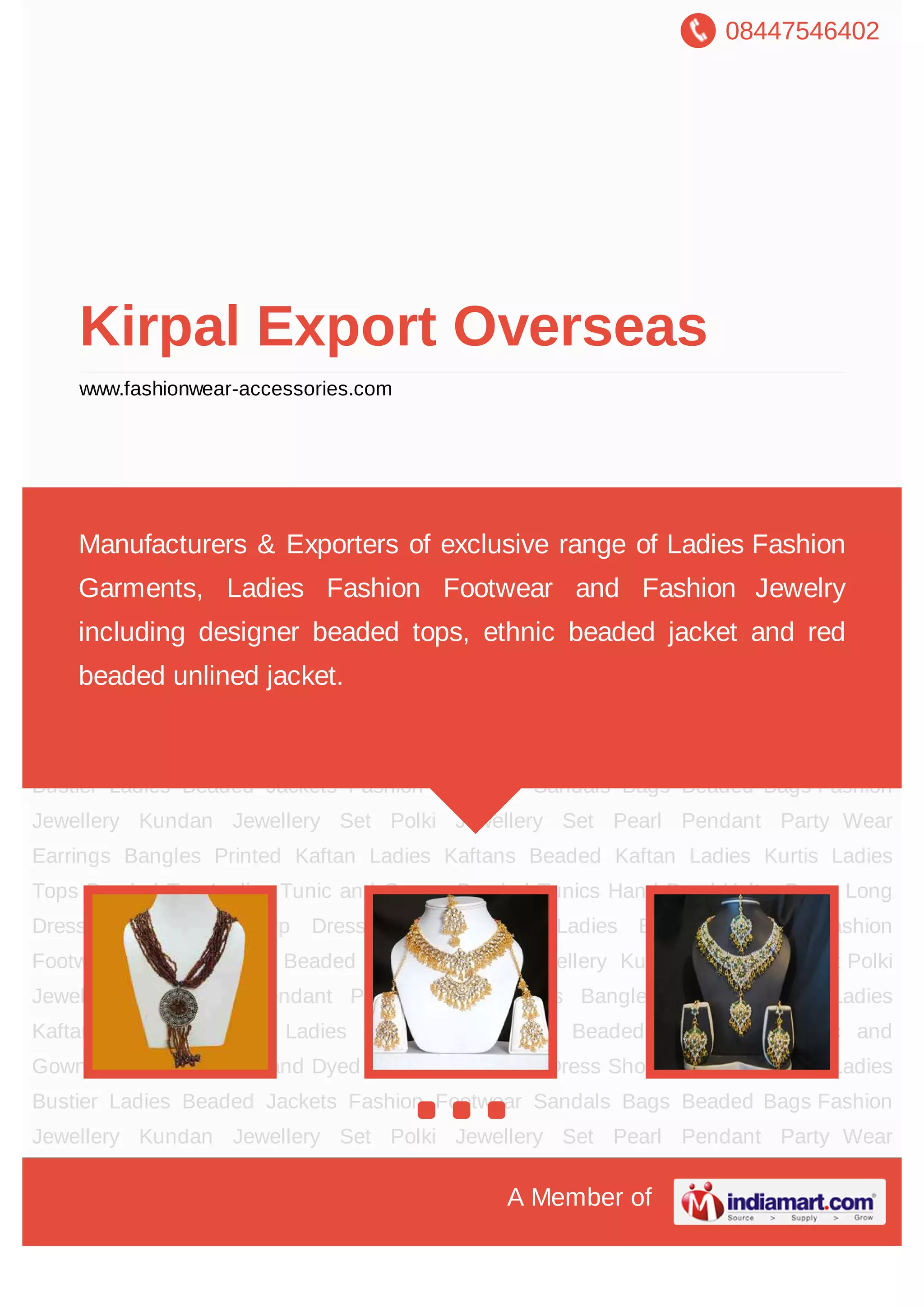 Kirpal Export Overseas, Delhi , Ladies Fashion Garments | PDF