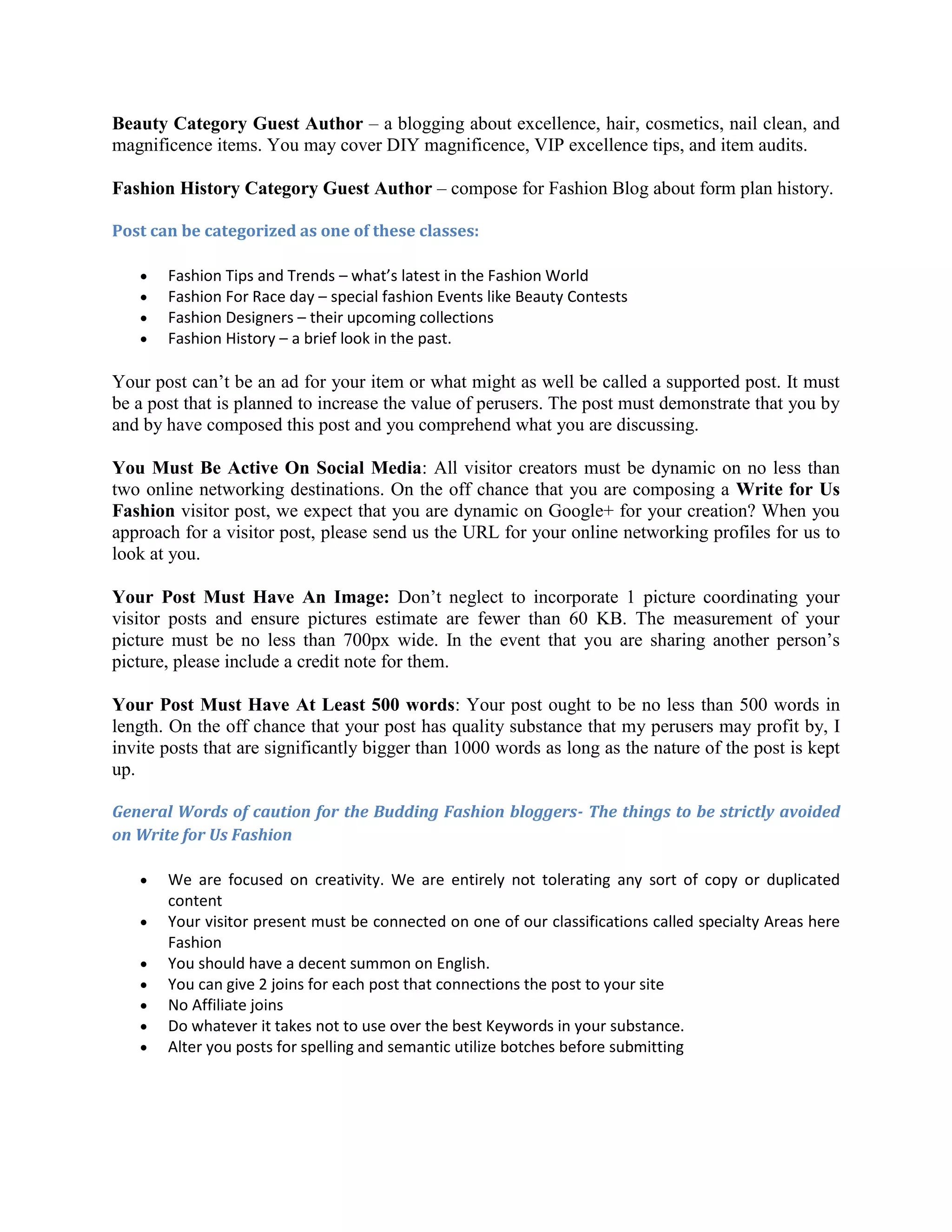 Fashion “write for us” | PDF