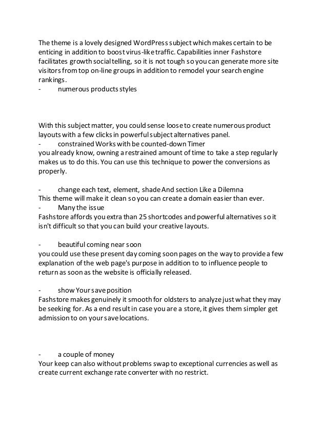 Fashstore review - Is This Ecommerce Wordpress Theme Worth to buy?