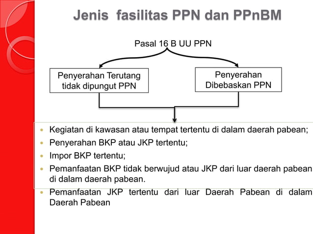 Fasilitas di bidang PPN dan PPnBM | PPTX