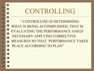 PPT STEPS IN CONTROLLING | PPT
