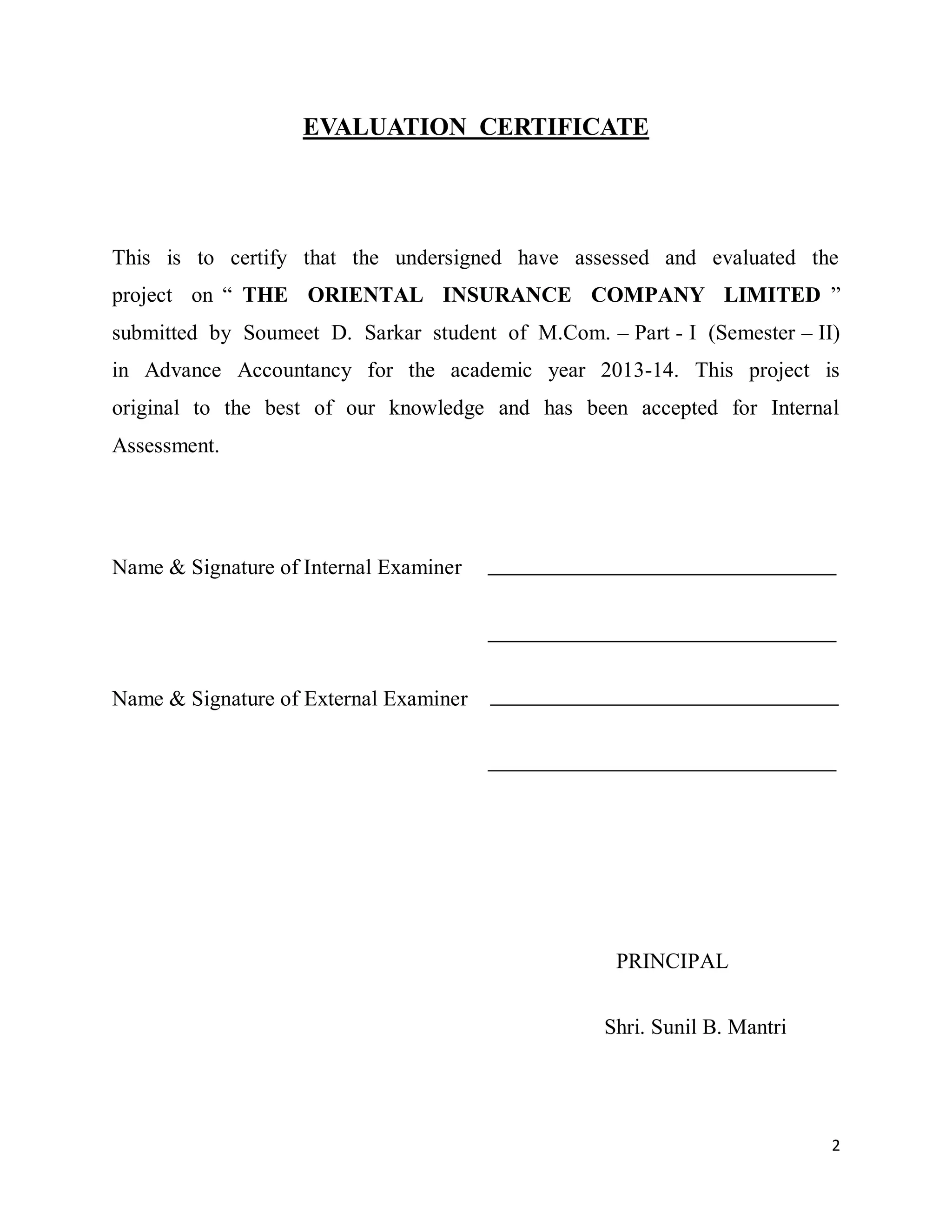 THE ORIENTAL INSURANCE COMPANY | PDF | Free Download THE ORIENTAL INSURANCE COMPANY | PDF | Free Download