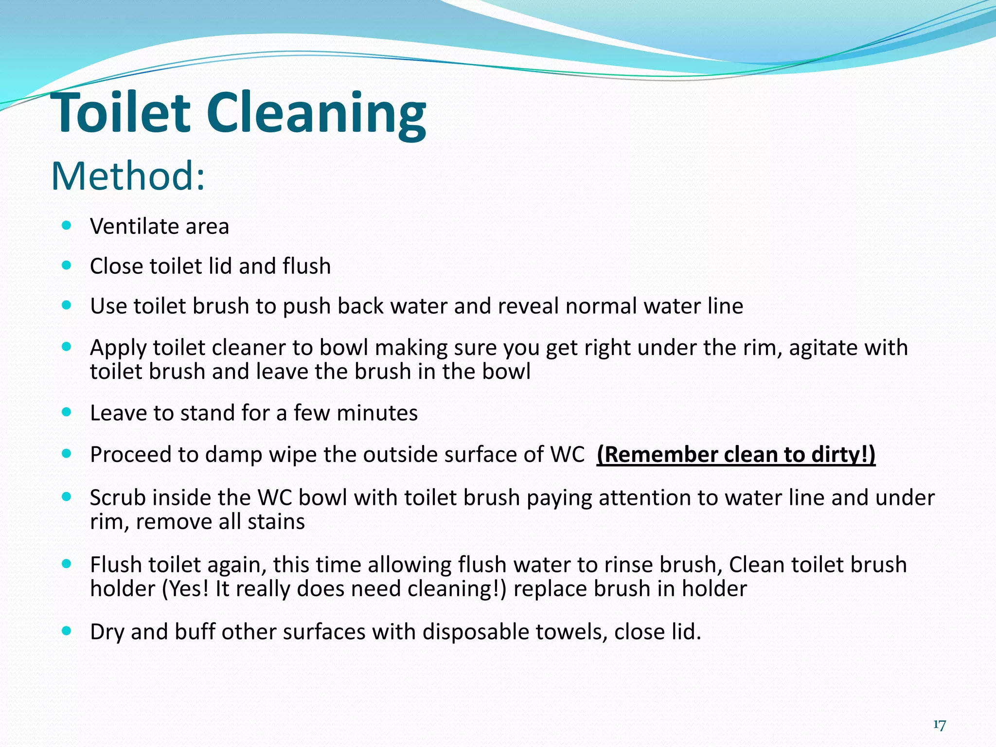 Unit 102 Workplace Hygiene in the Facilities Industry and Washroom ...