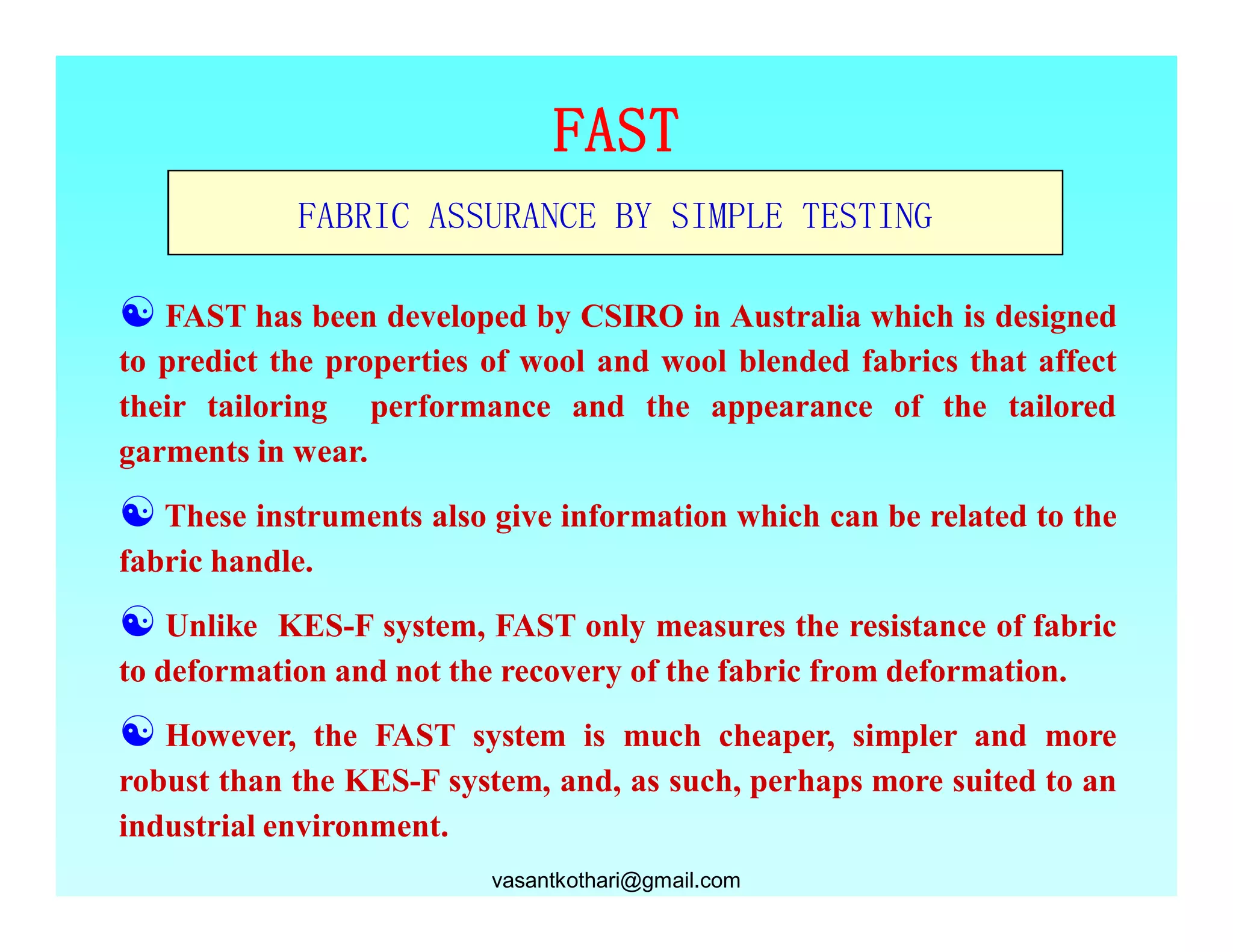 Fabric Assurance by Simple Testing (FAST) | PDF