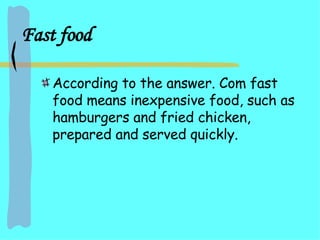 Fast food | PPT