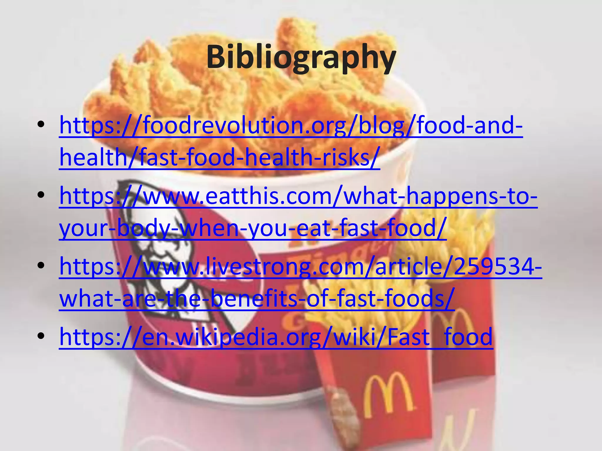 Fast food benefits and health risks | PPTX