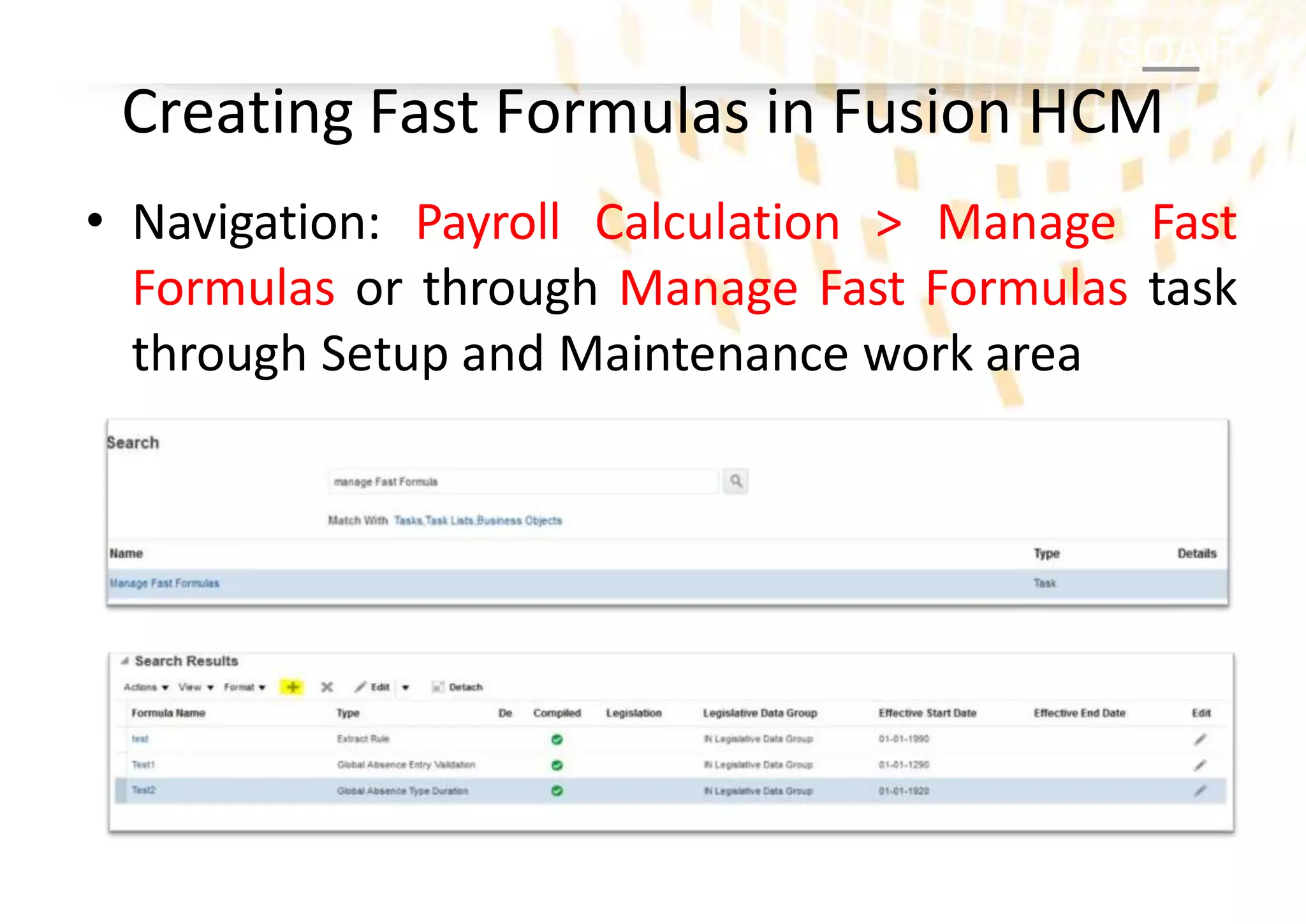 Fast Formula In Oracle Cloud Hcmpptx Databases Computer Software And Applications