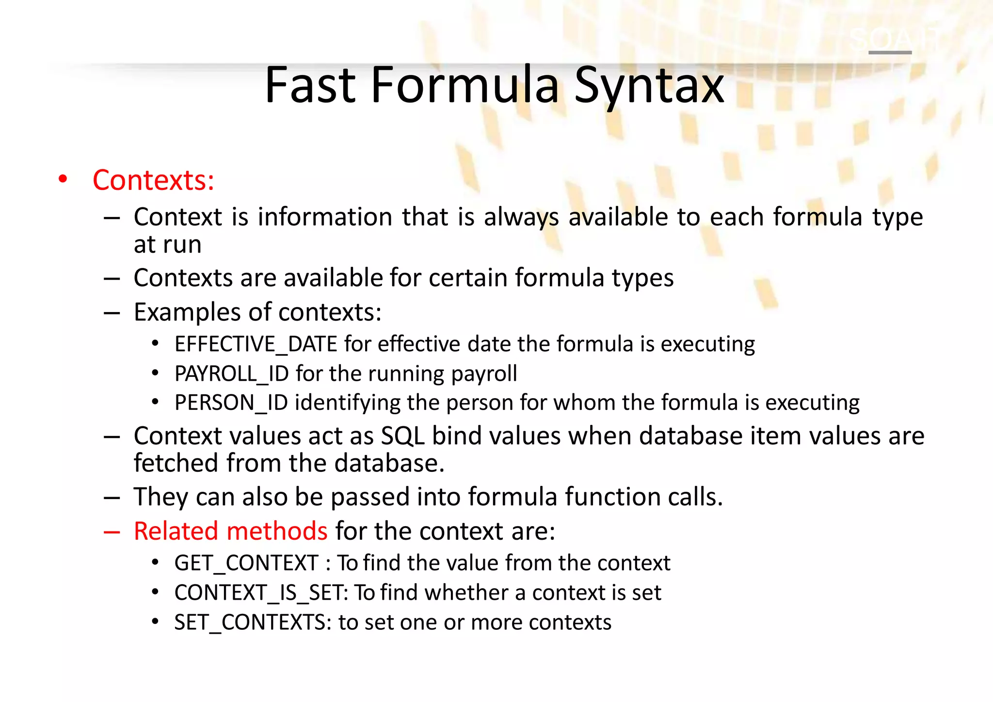 Fast Formula In Oracle Cloud Hcm Pptx Databases Computer Software And Applications
