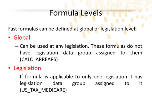 Fast Formula In Oracle Cloud Hcmpptx Databases Computer Software And Applications