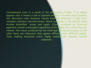 Fast-Switching Structural Color to Revolutionize Low-Power Displays | PPTX