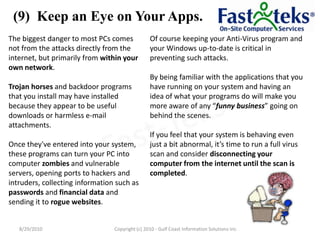 Fast-Teks 20 ways to protect your computer | PPTX