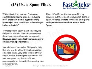 Fast-Teks 20 ways to protect your computer | PPTX