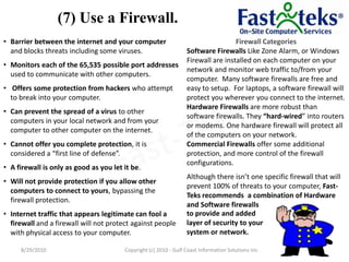 Fast-Teks 20 ways to protect your computer | PPTX