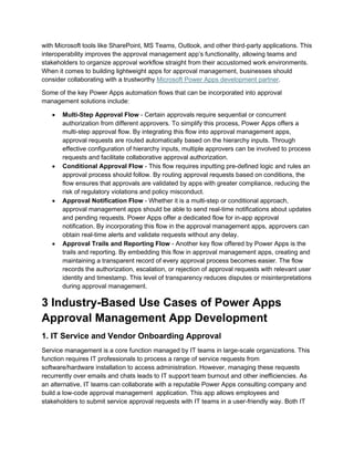 Catapulting Approval Workflow Efficiency with Power Apps Development | PDF