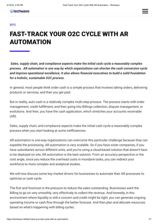 Fast-Track Your O2C Cycle With AR Automation - Techwave.pdf