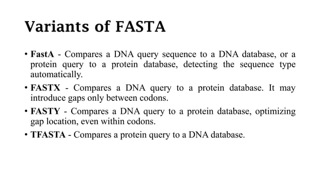 FASTA | PDF | Databases | Computer Software and Applications
