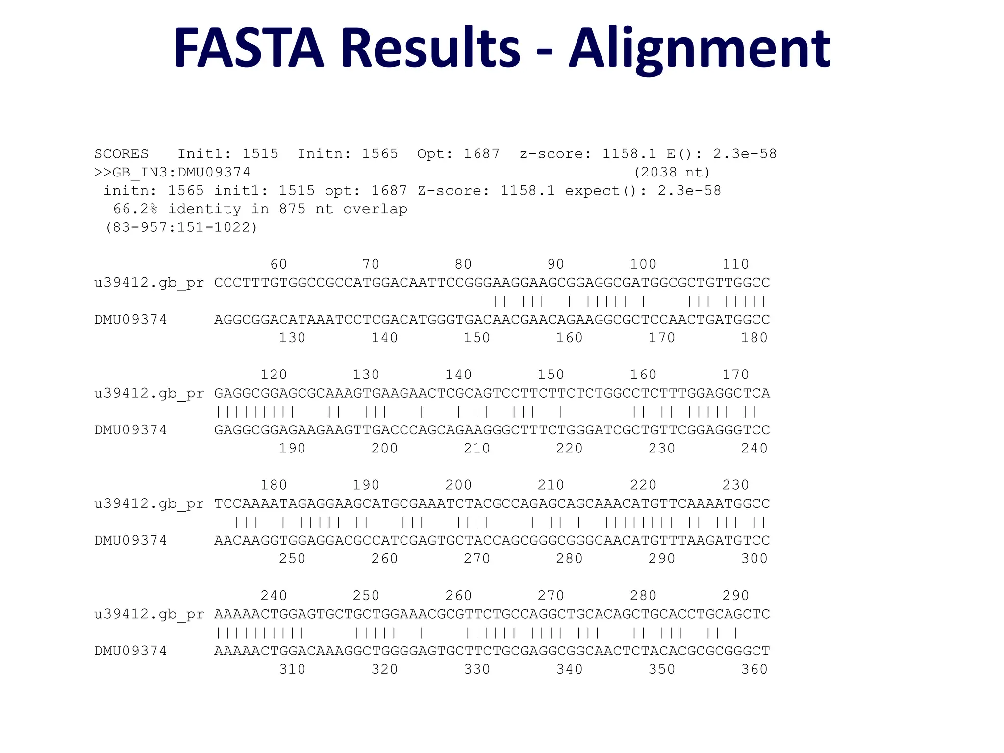 Fasta : steps, features, algorithm, result etc. | PPTX