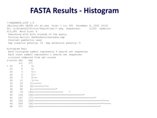 Fasta : steps, features, algorithm, result etc. | PPTX