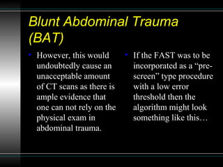 Sonographic Assessment of Blunt Abdominal Trauma in the Emergency ...