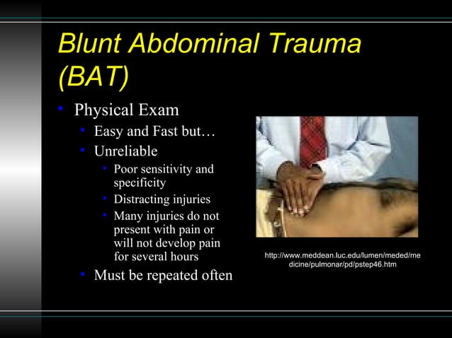 Sonographic Assessment of Blunt Abdominal Trauma in the Emergency ...