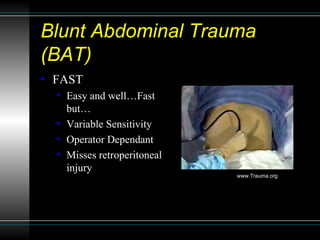 Sonographic Assessment of Blunt Abdominal Trauma in the Emergency ...