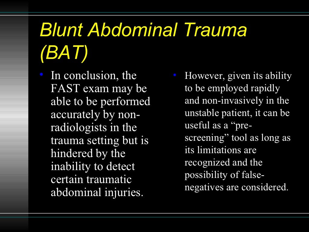 Signs and symptoms of blunt abdominal trauma - volfgain