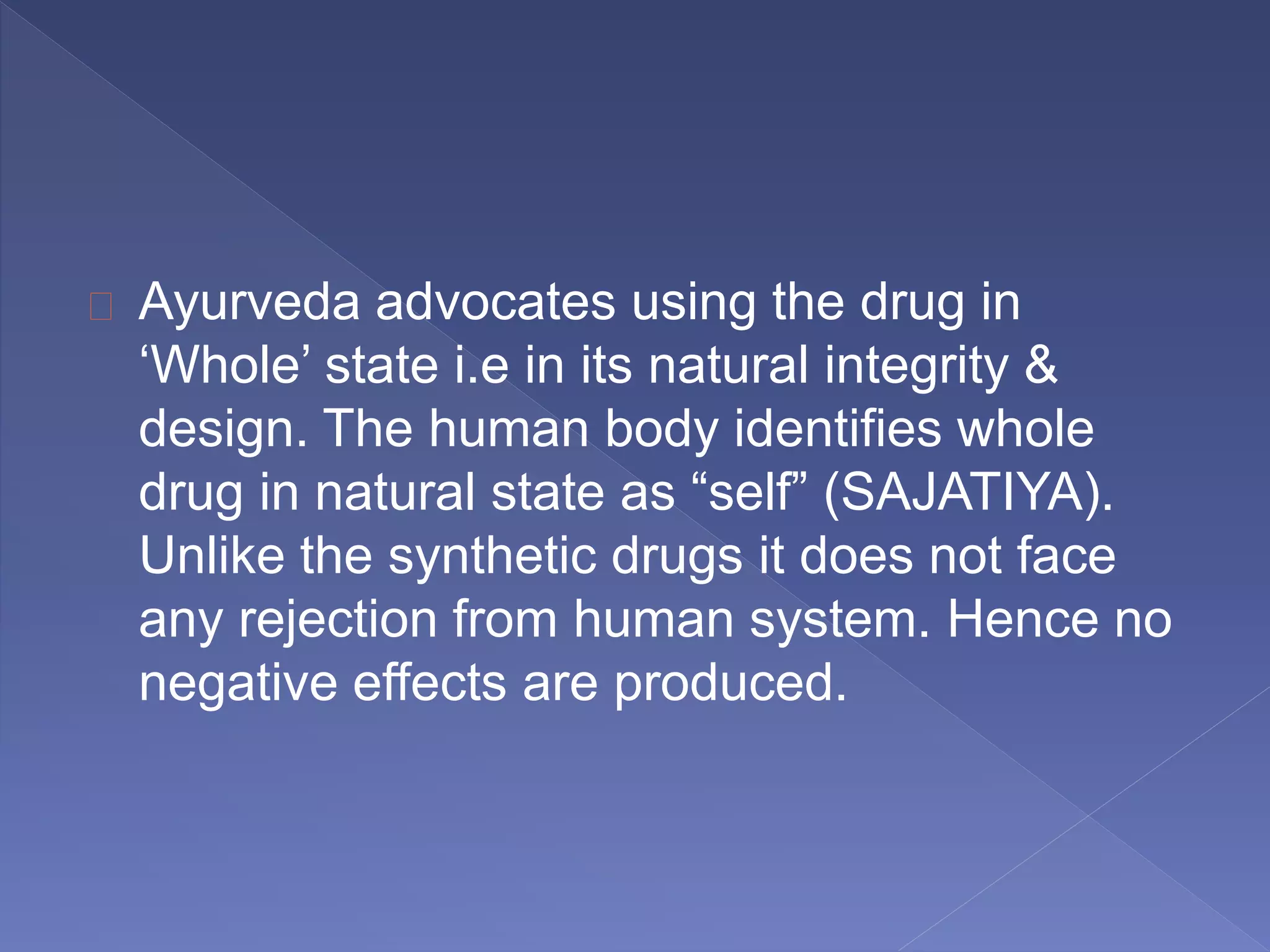 Fast acting drugs in ayurveda | PPTX