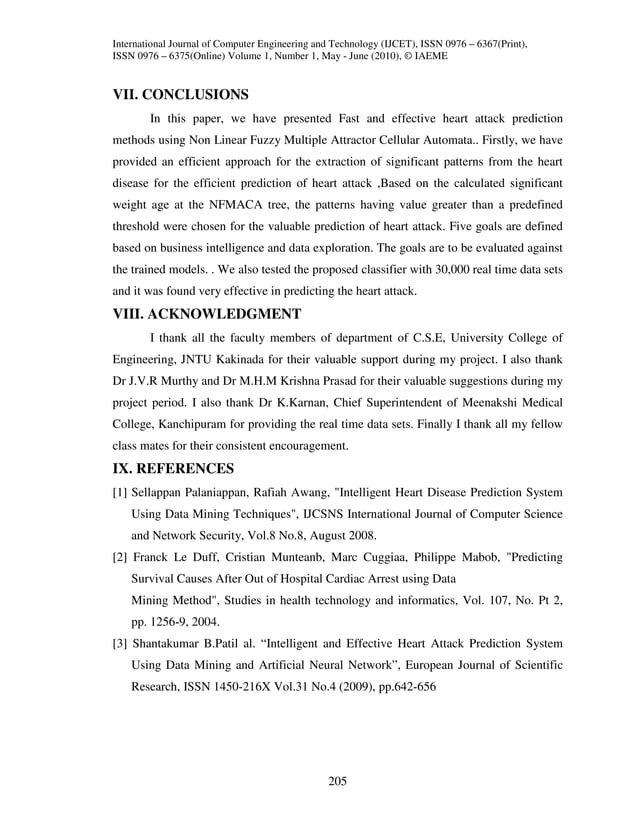 Fast and effective heart attack prediction system using non linear cellular automata | PDF