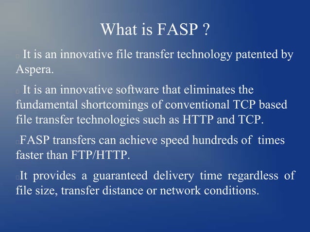 Fast and secure protocol (fasp) | PPTX | Computer Networking | Computing