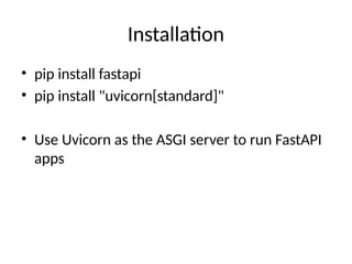 FastAPI_with_Python_Presentation Fast Modern and Easy to Use | PPTX
