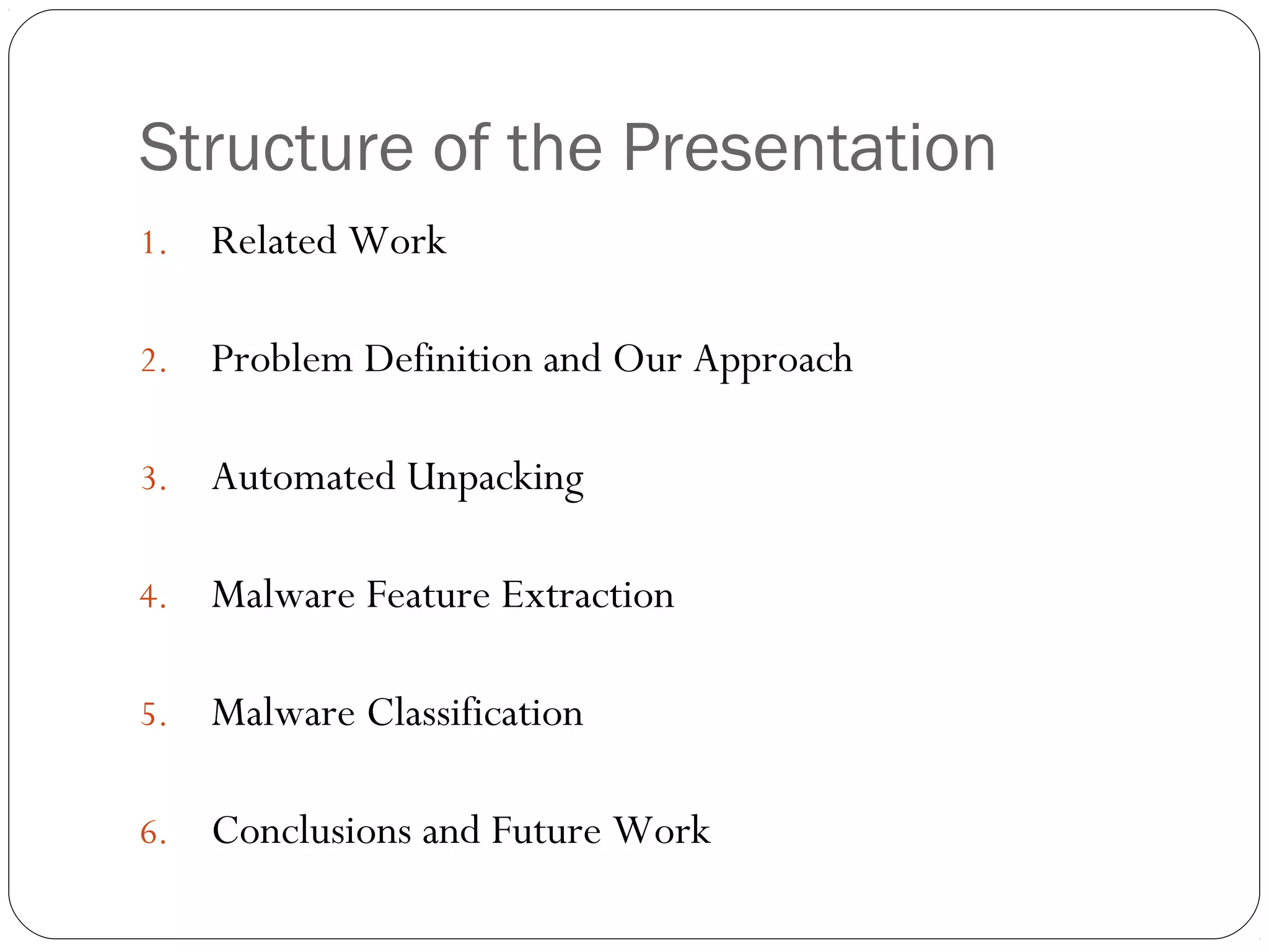 Fast Automated Unpacking and Classification of Malware | PPT Fast Automated Unpacking and Classification of Malware | PPT