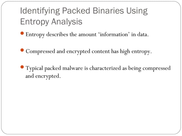 Fast Automated Unpacking and Classification of Malware | PPT
